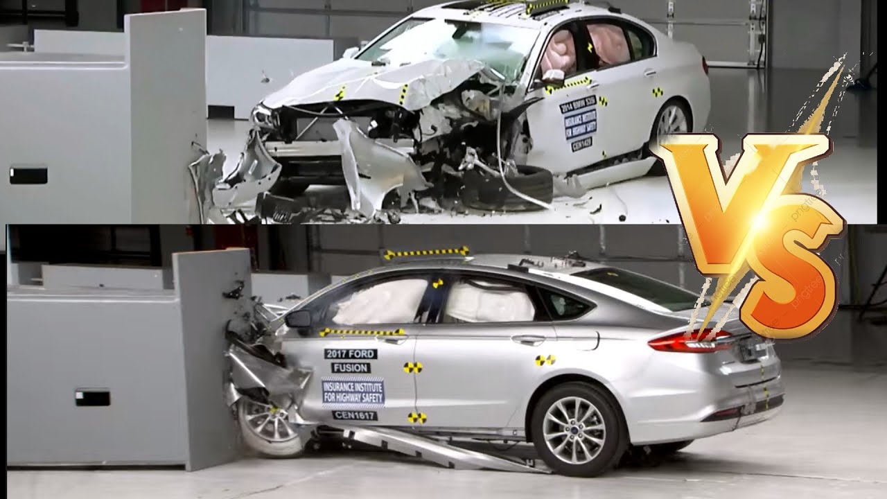 Ford Mondeo mk5 ( ford fusion ) VS Bmw 5 series Crash Test - YouTube