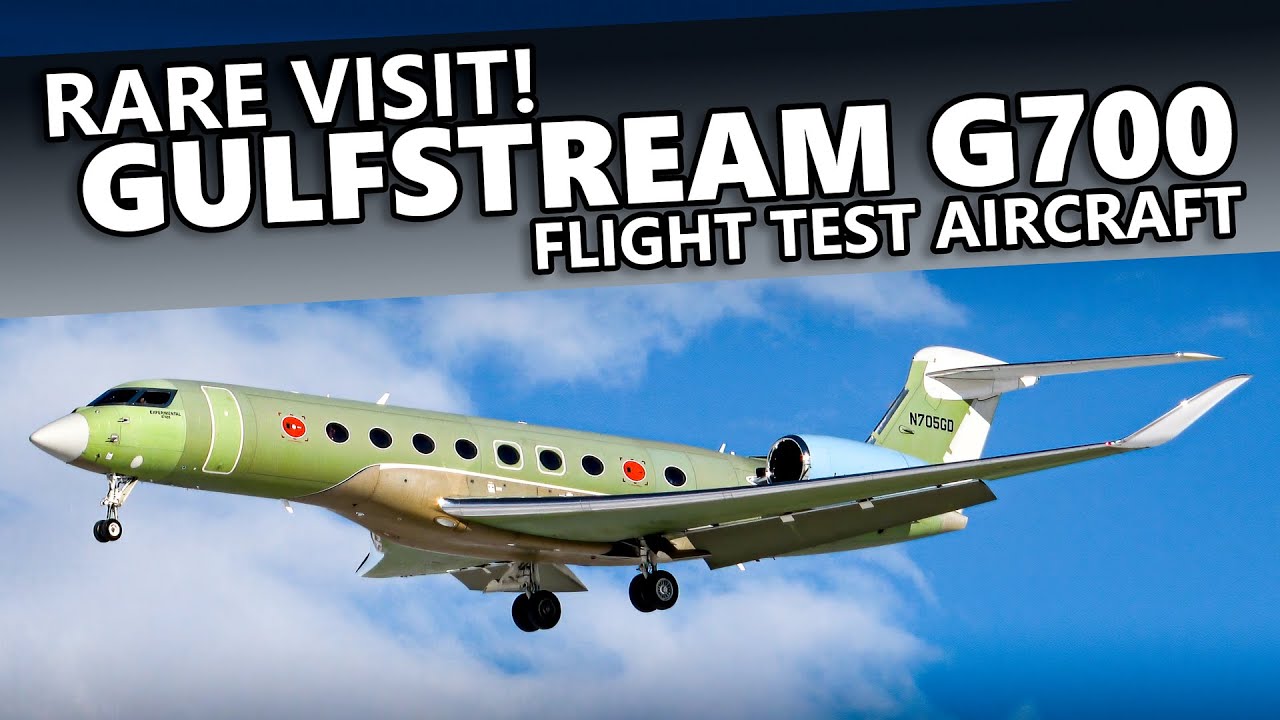 The NEW GULFSTREAM G700! Flight Test Aircraft Landing at Calgary ...