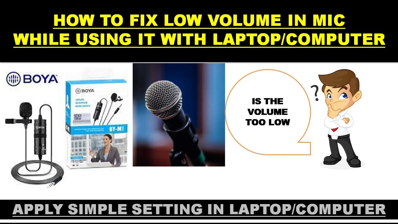 How to fix low volume in mic while recording in laptop/computer? - YouTube