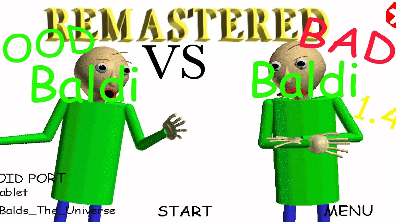 Good Baldi Vs Bad Baldi Remastered Android (BOSSFIGHT) - YouTube