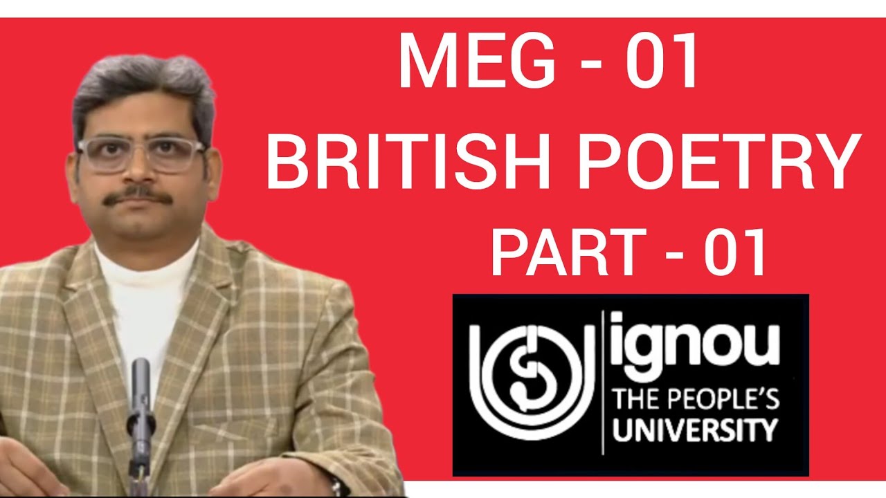 meg 01 british poetry | IGNOU online classes |meg 01 ignou |meg 01 ...