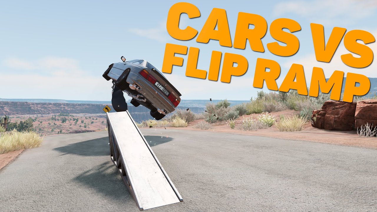 Flip Ramp High Speed Crashes #1 – BeamNG Drive - YouTube