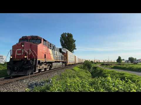 Stop And Go!!!! CN 124 (Mixed Train) @ Matsqui BC Canada 14MAY24 ES44DC 2303 Leading - YouTube