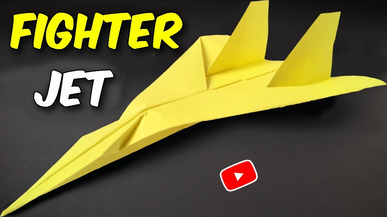How to Make a Jet Fighter Paper Airplane that FLY FAR |#cimia #diy # ...