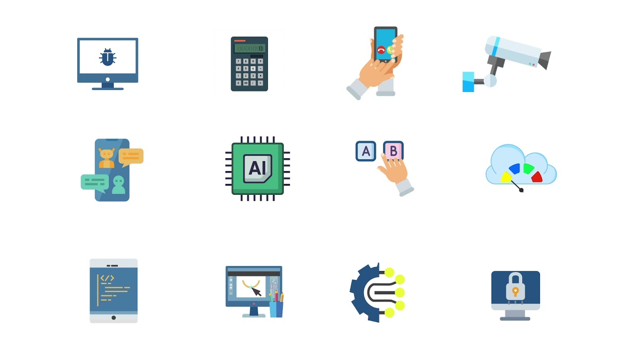 100 Simple Icon Animation Pack- Free After Effects Templates - YouTube