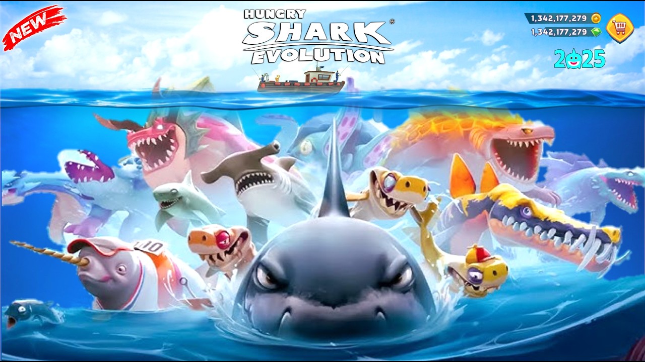 Hungry Shark Evolution Unlocking Every Single Hungry Shark In One go ...