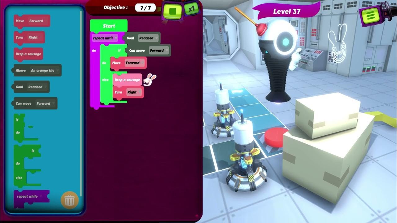 Rabbids Coding (PC) - Level 37 - YouTube