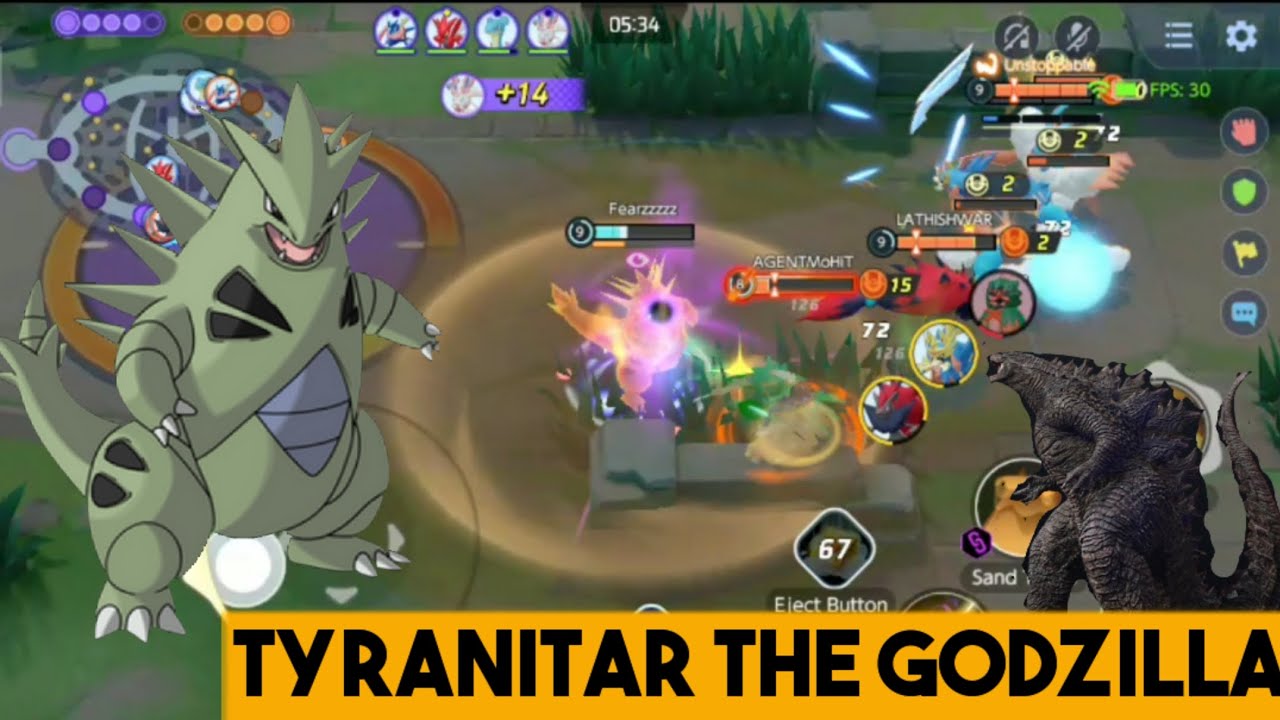 Tyranitar the godzilla of pokémon unite | Tyranitar op gameplay ...