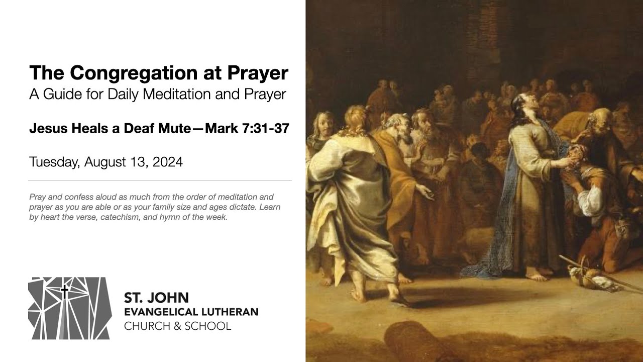 Jesus Heals a Deaf Mute—Mark 7:31-37 - YouTube