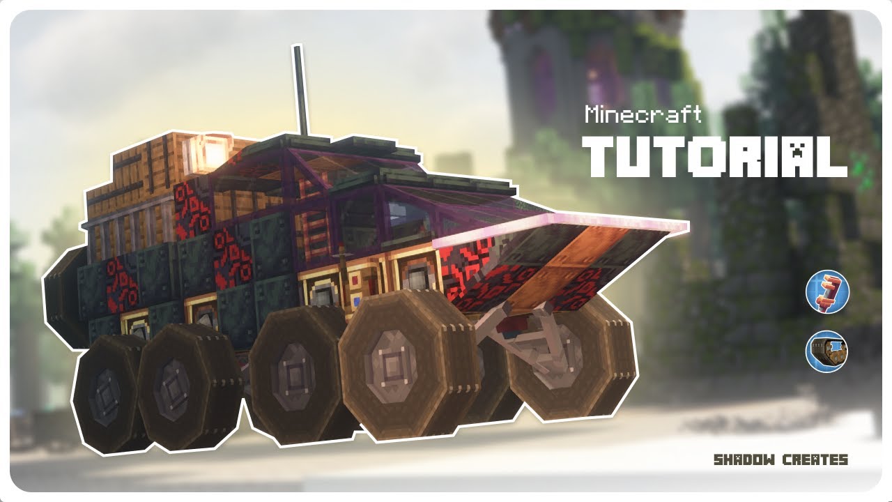I built expedition vehicle in minecraft. Tutorial video #Minecraft # ...