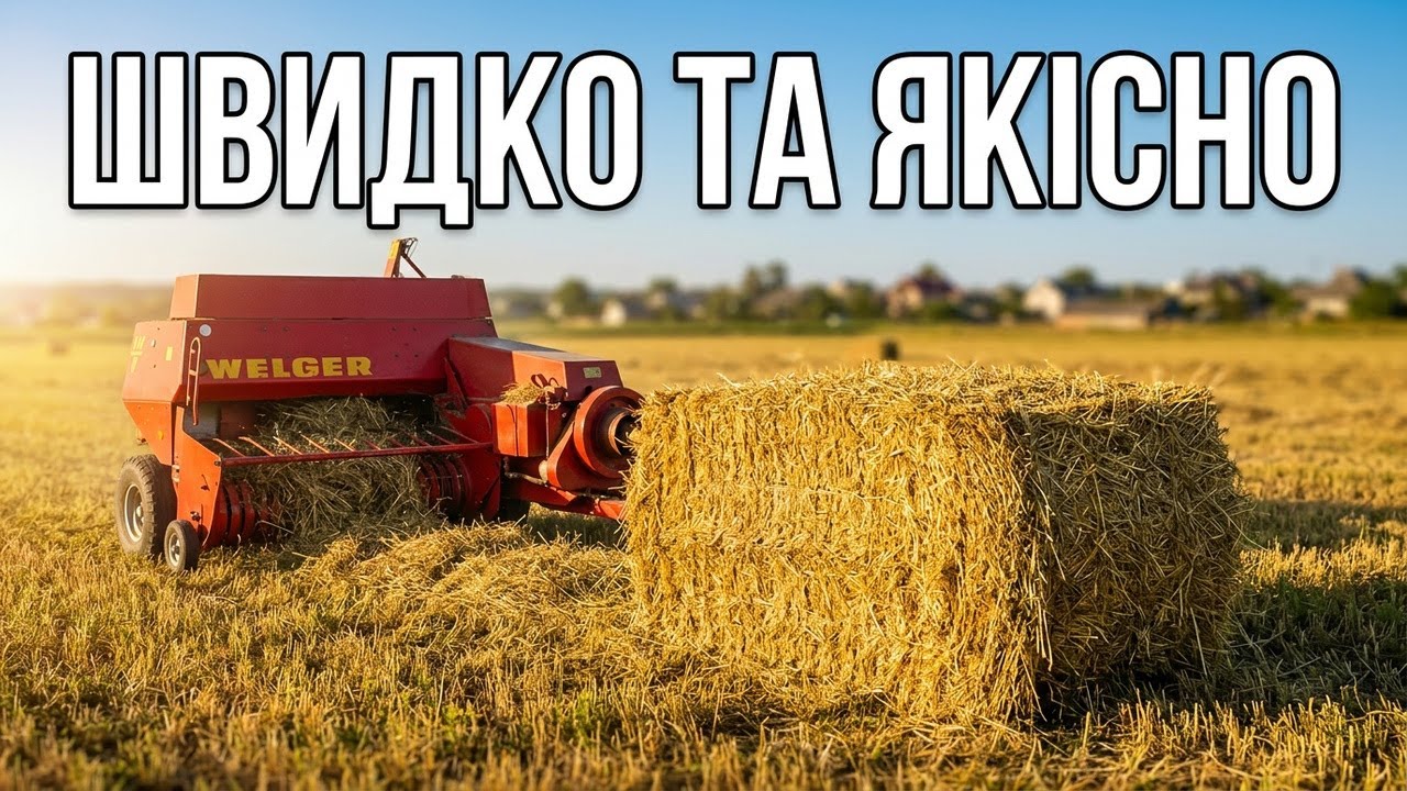 Welger AP 42 пресування сіна в селі - YouTube