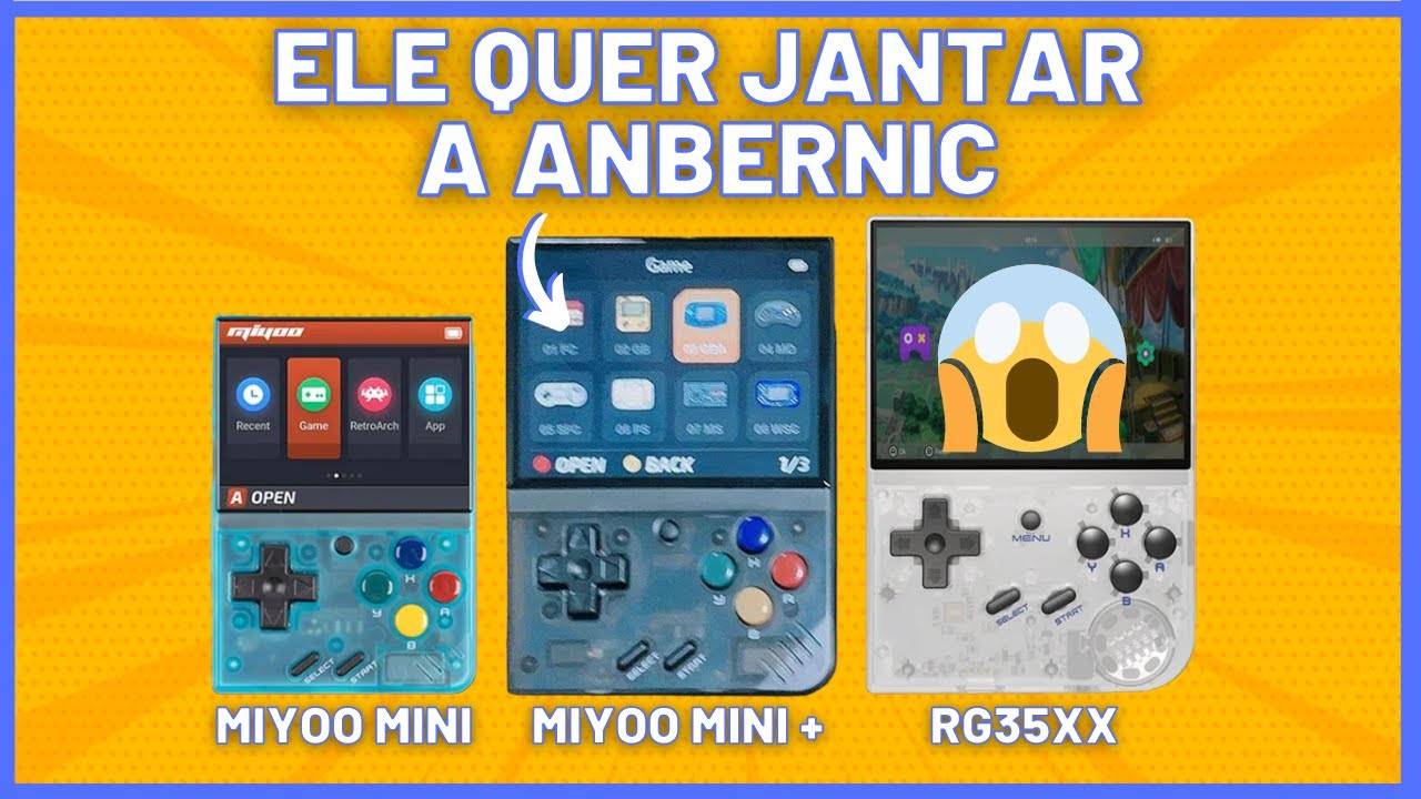 MIYOO MINI PLUS CHEGOU E O ANBERNIC RG35XX VAI ARREGAR? - YouTube