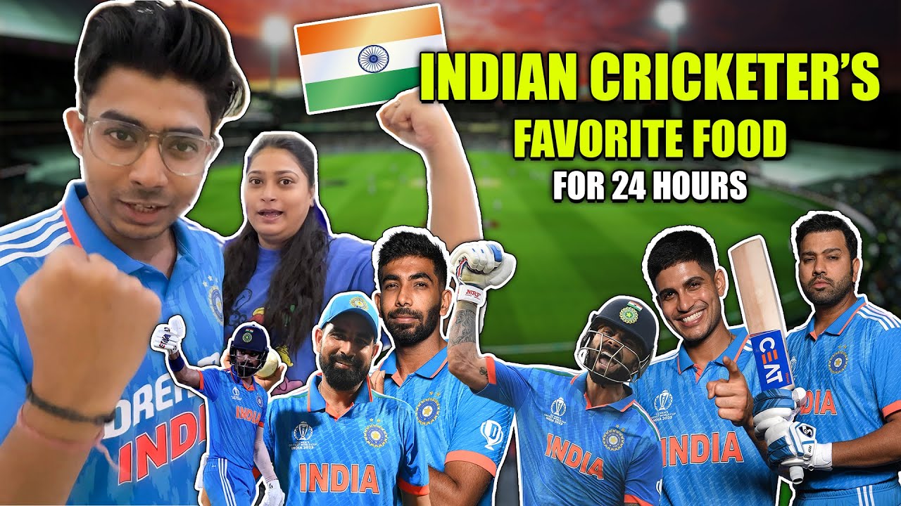 Eating INDIAN CRICKETER's Favorite Food For 24 Hours⏲🏏 | Food Challenge ...
