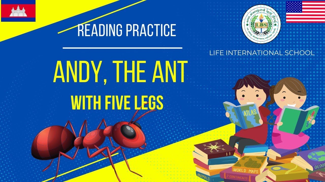 Reading, "Andy, the ant with five legs" |Reading for beginners. - YouTube