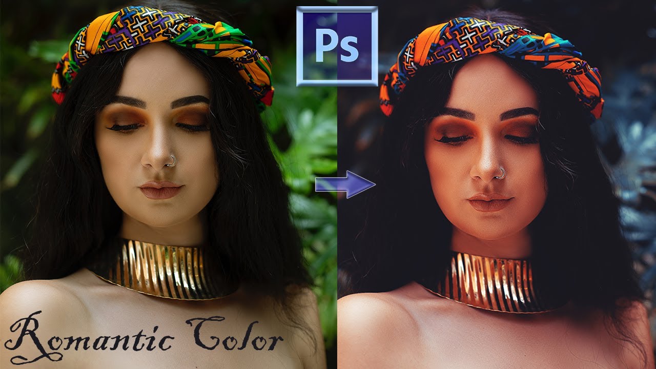 How To Romantic Color Grading / Photoshop Tutorial / AbuNayeemPS - YouTube