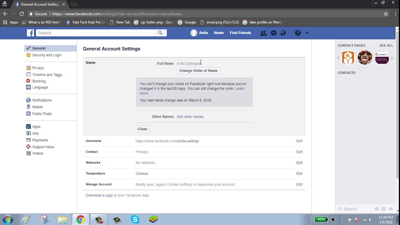 How To Change Your Facebook Username and Display Name - YouTube