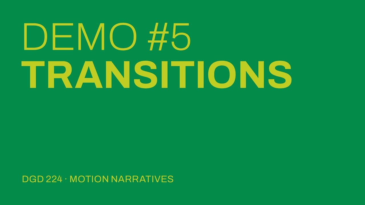 Demo #5 · Transitions - YouTube
