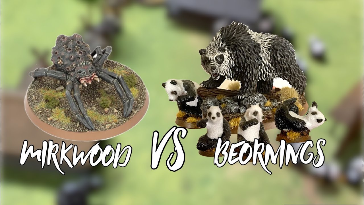 MESBG Battle Report 600 Points PANDAS vs Spiders! 🐼🕷 - YouTube