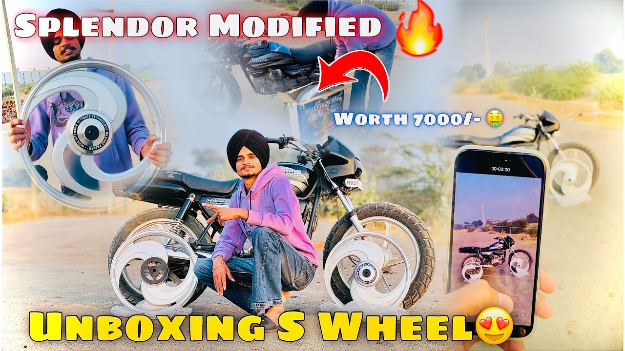 Splendor modified 🔥 Splendor Alloy Wheels Unboxing || My First Vlog # ...
