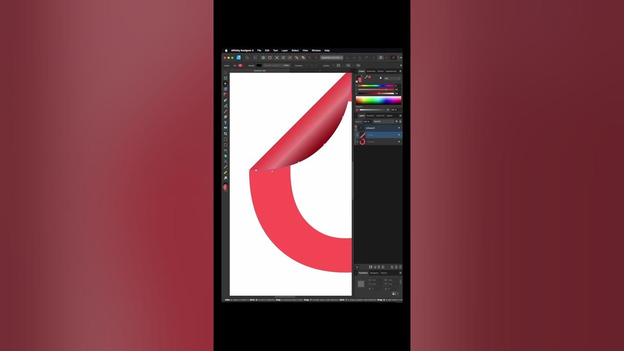 Create a stunning folded text effect | Affinity Designer Tutorial - YouTube