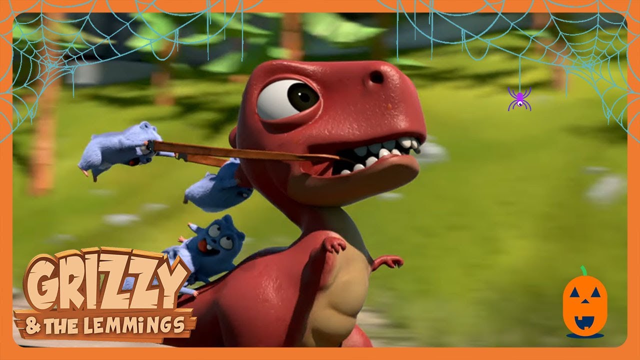 Dinosaur Chase 🎃 Grizzy & The Lemmings 🎃 WildBrain Toons - YouTube
