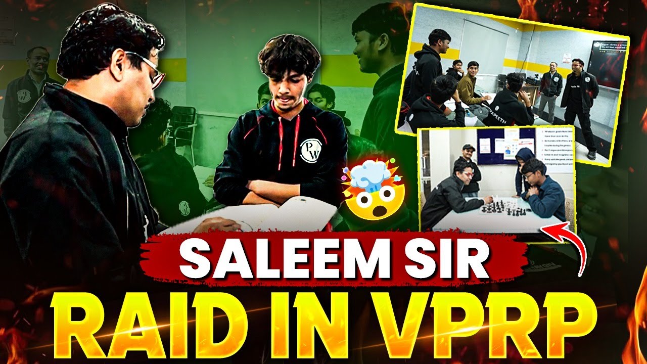 Saleem Sir Raid in VPRP 🤯 || Surprise Visit at Vidyapeeth Residential ...