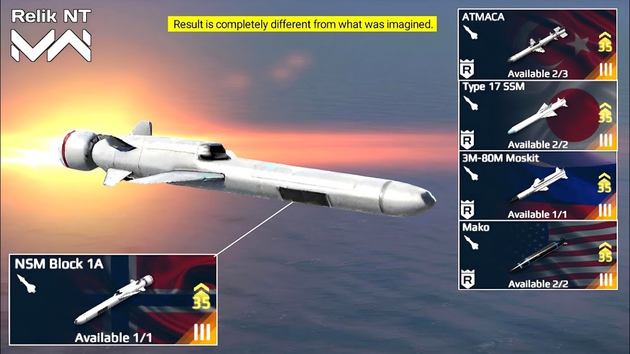 NSM Block 1A vs ATMACA vs Type 17 SSM vs Moskit vs Mako | Missile ...