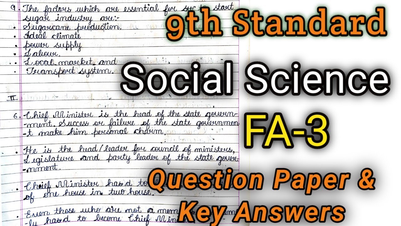 9th Standard Social Science FA 3 Model Question Paper With Key 9th-standard-social-science-fa-3-model-question-paper-with-key