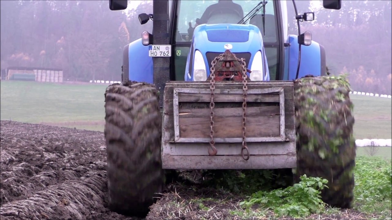 New Holland T7530 mit Kverneland beim Pflügen | AgrarTube - YouTube
