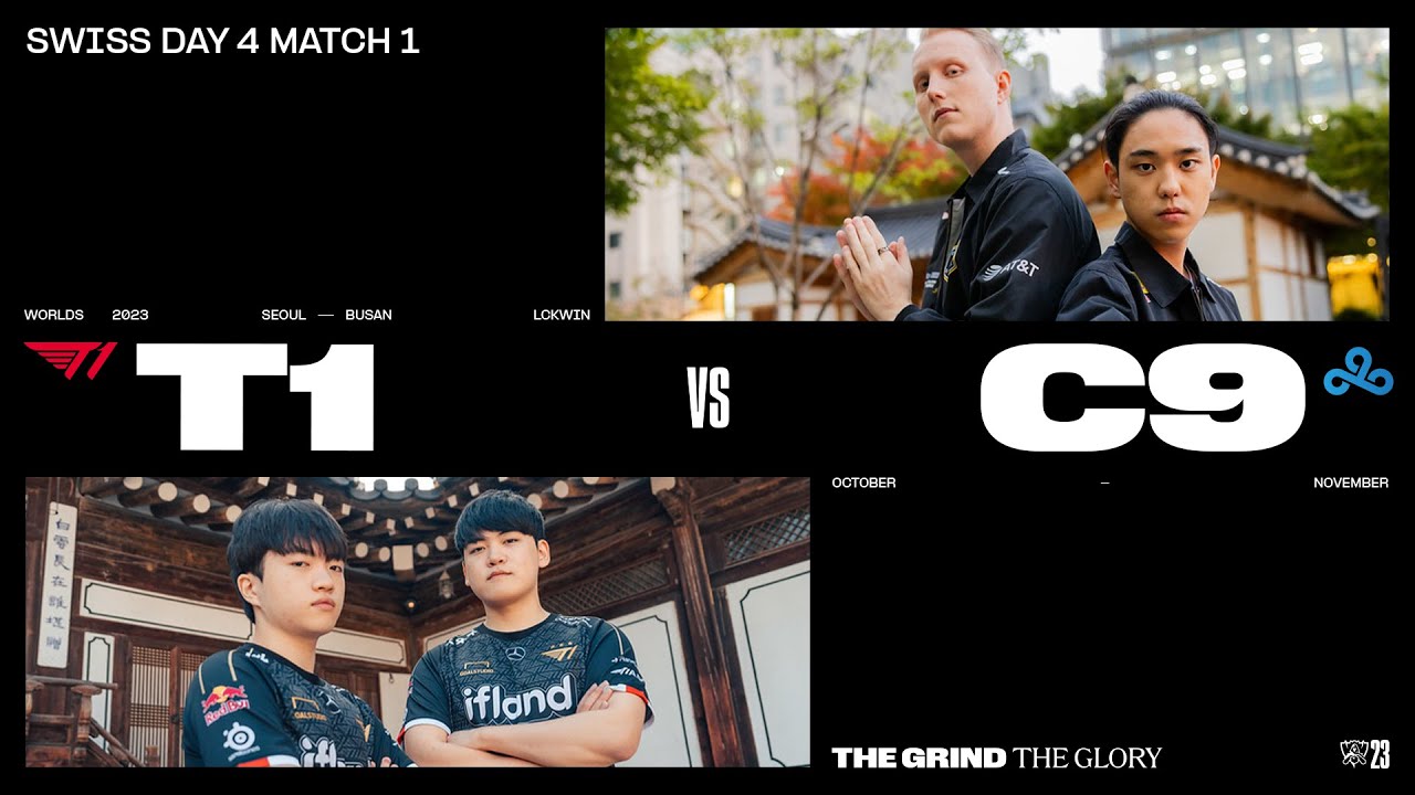 T1 vs. C9 매치 하이라이트 | 스위스 스테이지 Day 4 | 10.22 | 2023 월드 챔피언십 - YouTube