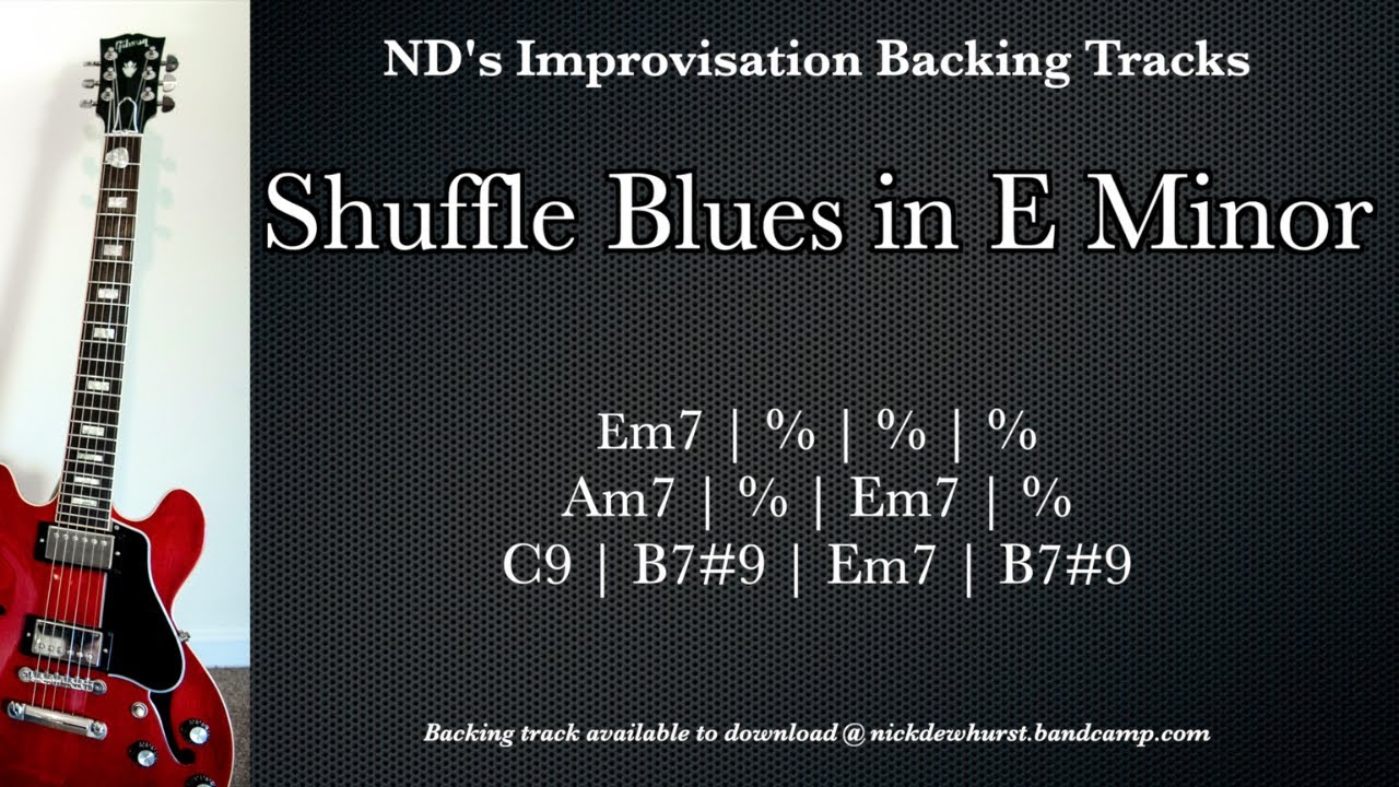 E Minor Shuffle Blues Backing Track - YouTube