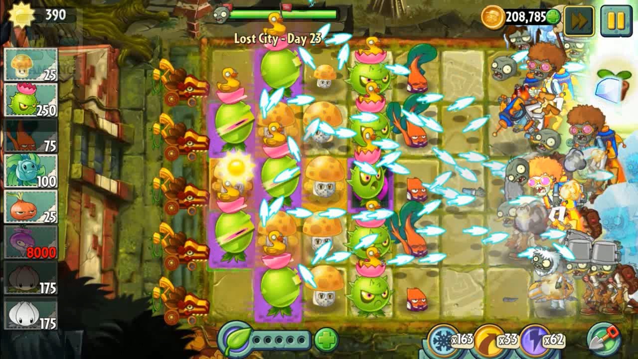 Plants vs Zombies 2 - Homing Thistle Super Power Tile in Lost City ...