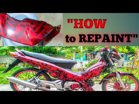 HOW TO REPAINT MOTORCYCLE FLAIRING // PAANO MAG PINTURA NG FAIRINGS NG ...