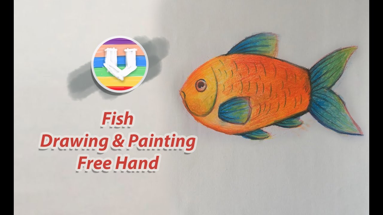 Easy Fish Free hand painting with pastel color. - YouTube