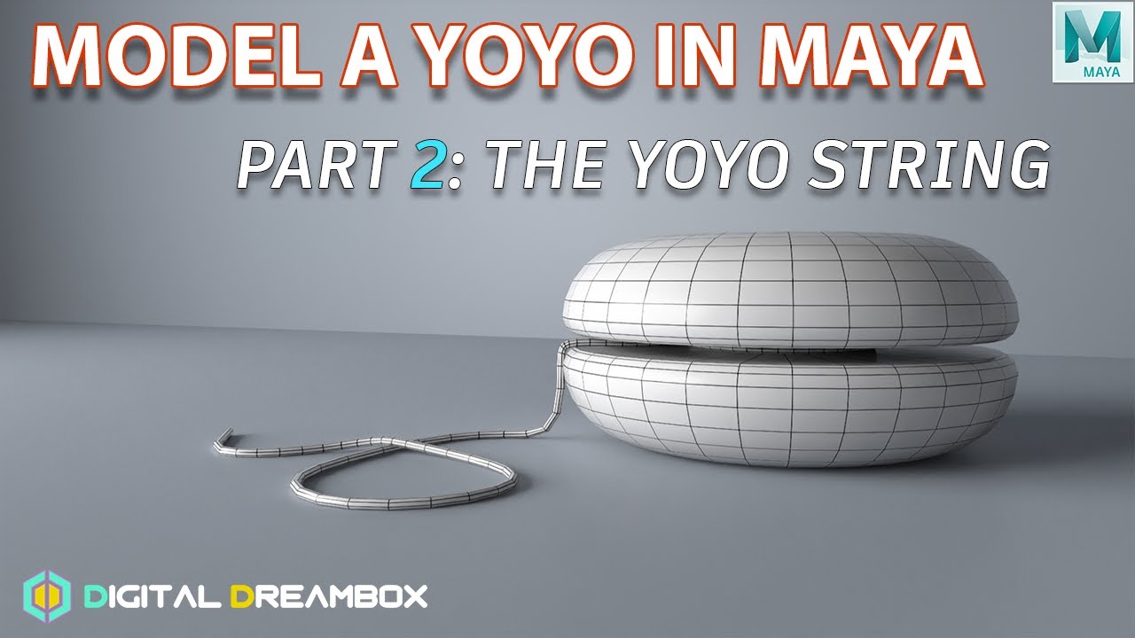 How To Model A Yoyo In Maya | Part 2: Modeling The Yoyo String - YouTube