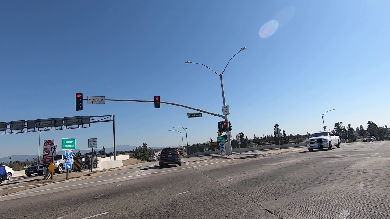 Driving in Orange County California USA - i-5 Freeway - 22 Freeway ...