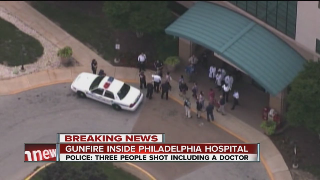 Shooting at hospital near Philadelphia injures 3 - YouTube