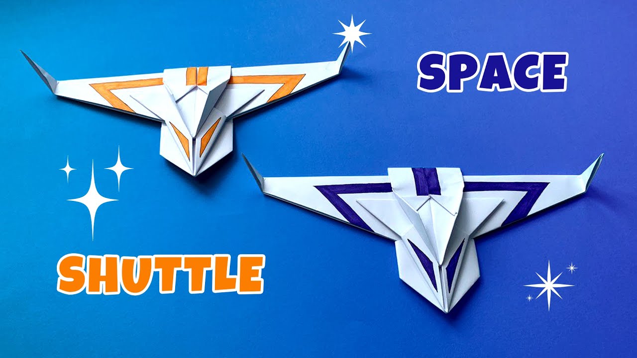 Cosmic Space Shuttle 🚀 Origami DIY Paper Plane Crafting | Original ...