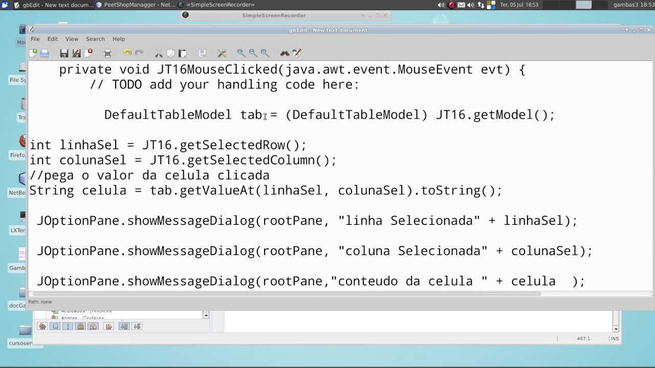 JTable Dinamica Java Netbeans - YouTube