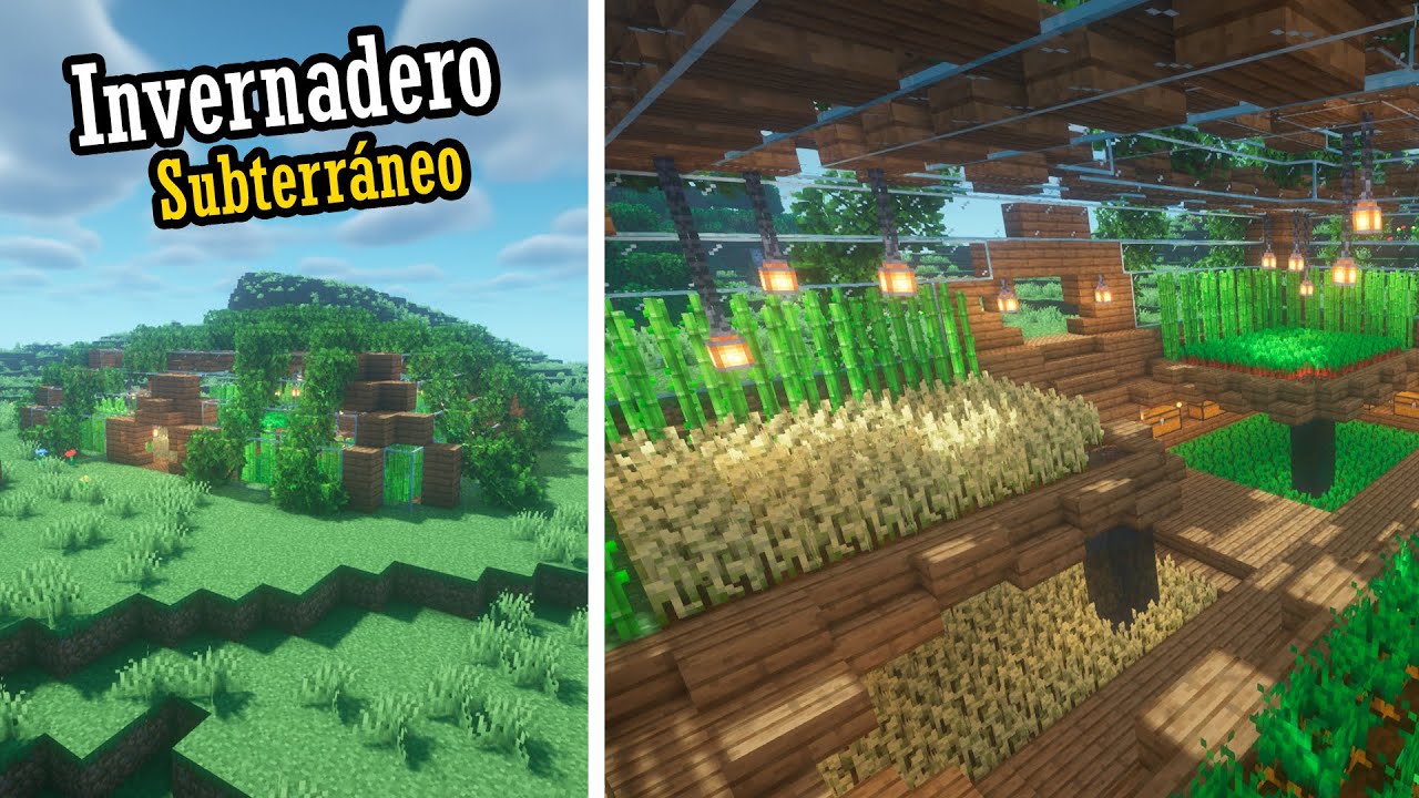 Como Hacer un Invernadero Subterráneo en Minecraft!! - YouTube