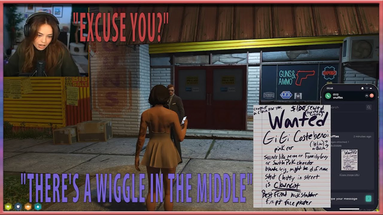 Snuffles made a WANTED poster for Gigi - GTA V RP NoPixel 4.0 - YouTube