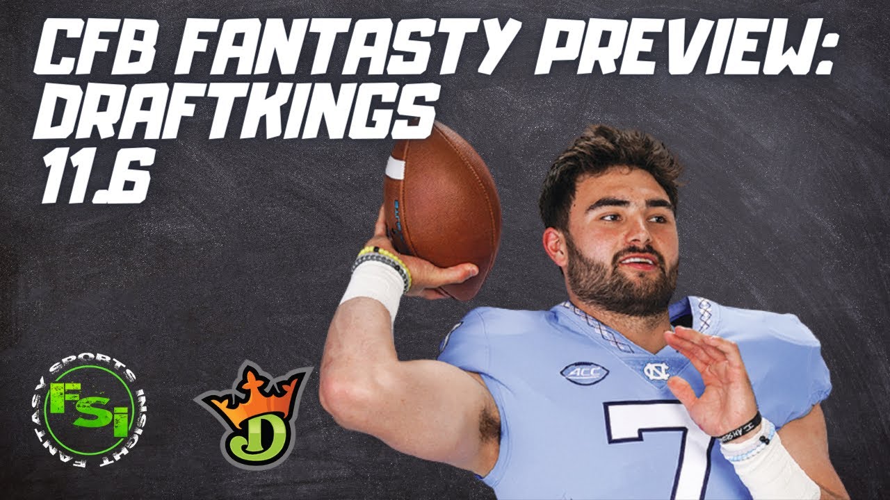 College Football Fantasy Preview - Draftkings 10.9 - YouTube