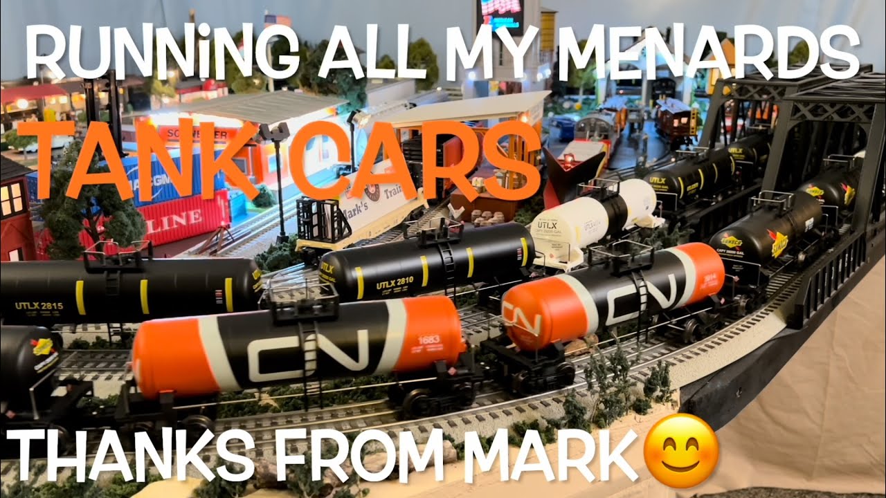 Running all my Menards Tank Cars 3-22-2024 - YouTube