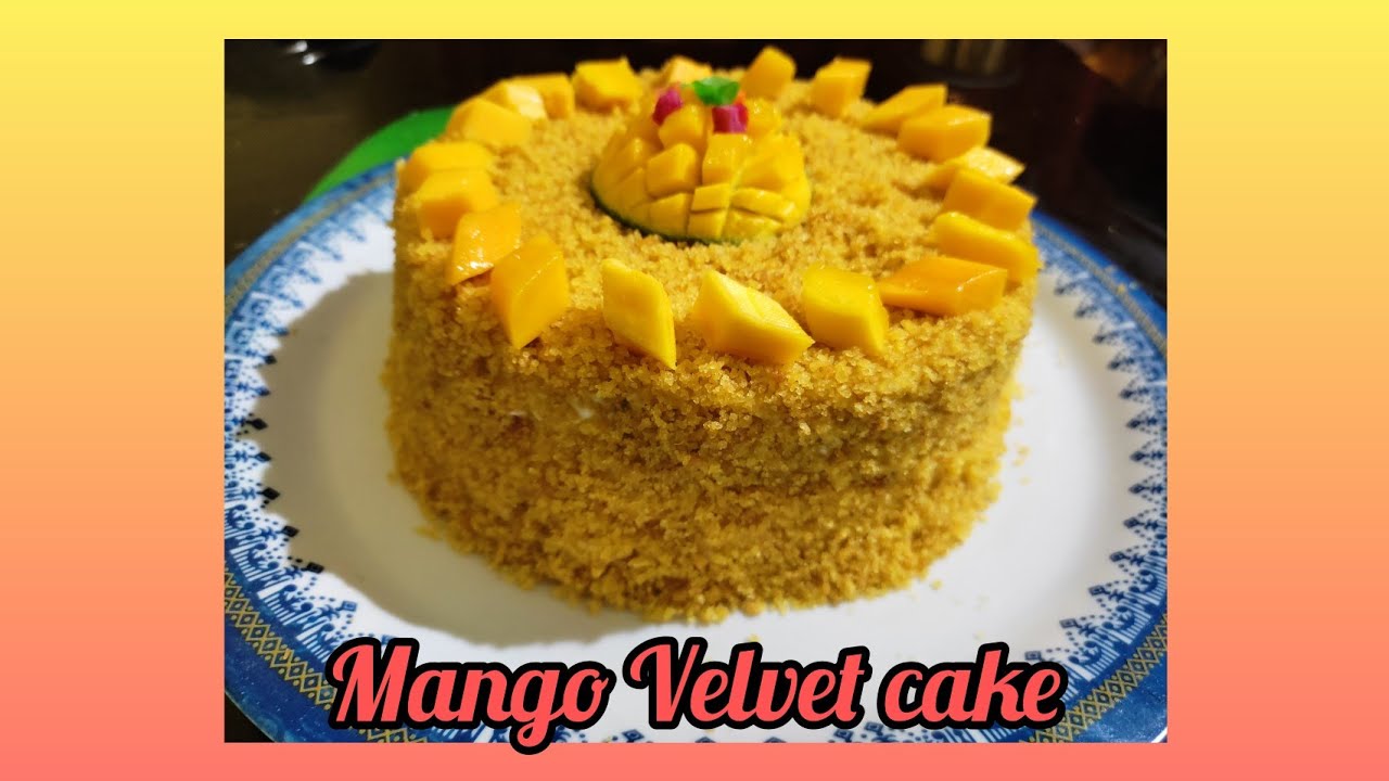 #Mango_velvet_cake #NO_OVEN #NO_CREAM/BUTTER #NO_EGG @easy to make and ...