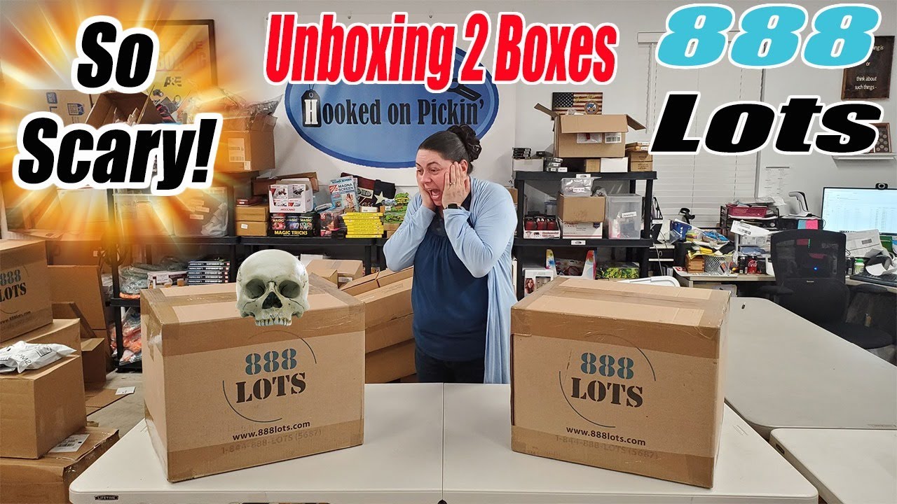 Unboxing 2 Large 888 lots Liquidation Boxes - I Found A Skull! & Other ...