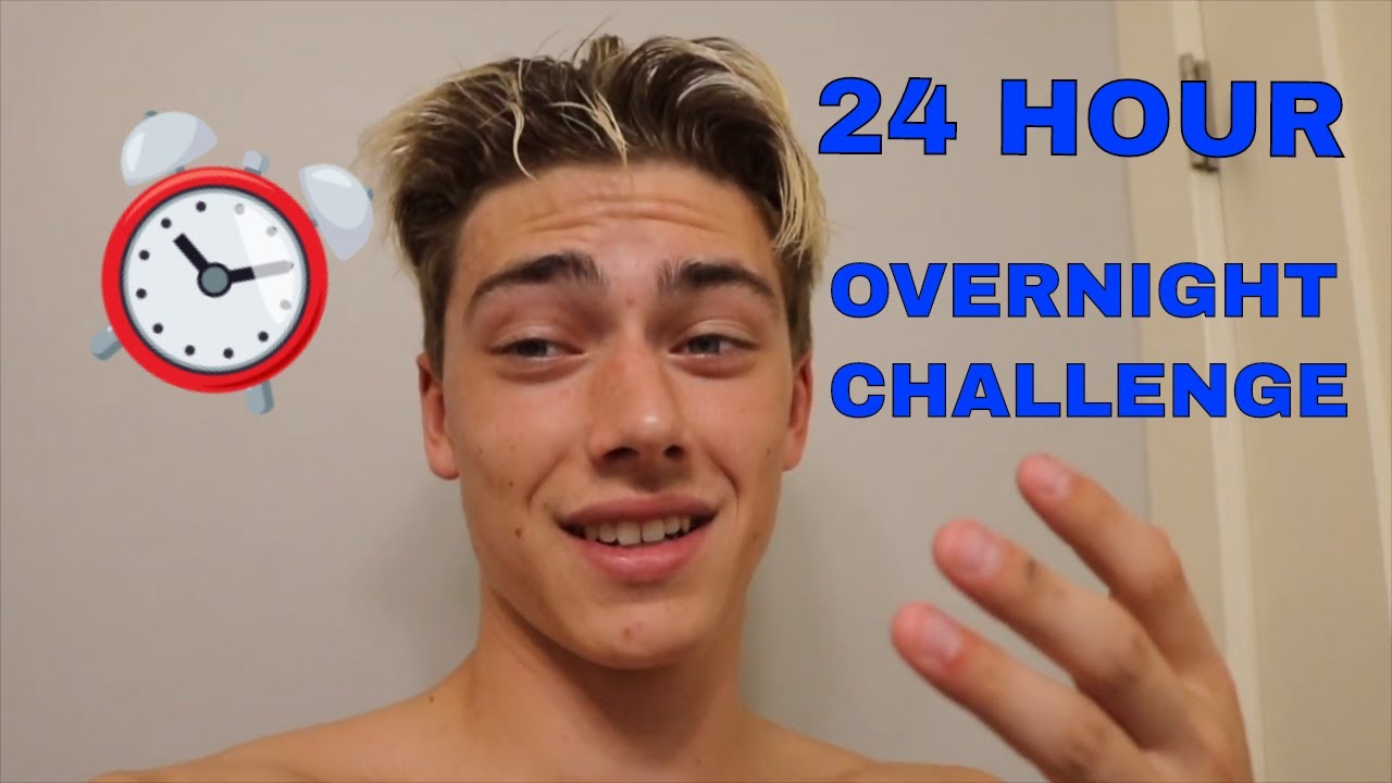 24 HOUR OVERNIGHT CHALLENGE IN MY BATHROOM! - YouTube