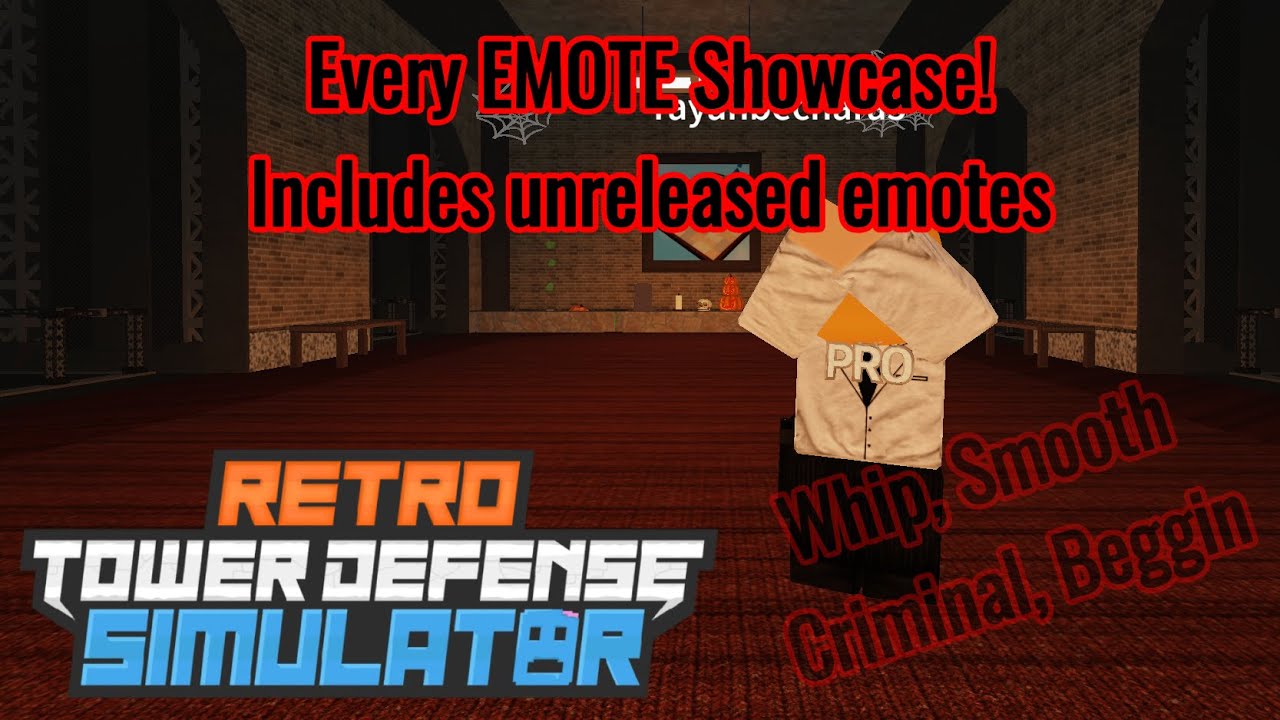 Showcasing Every Retro TDS Emote; (Including unreleased emotes ...