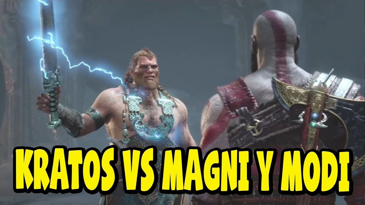 God of War 4 - Kratos vs Magni y Modi - Español Latino - Kratos vs ...