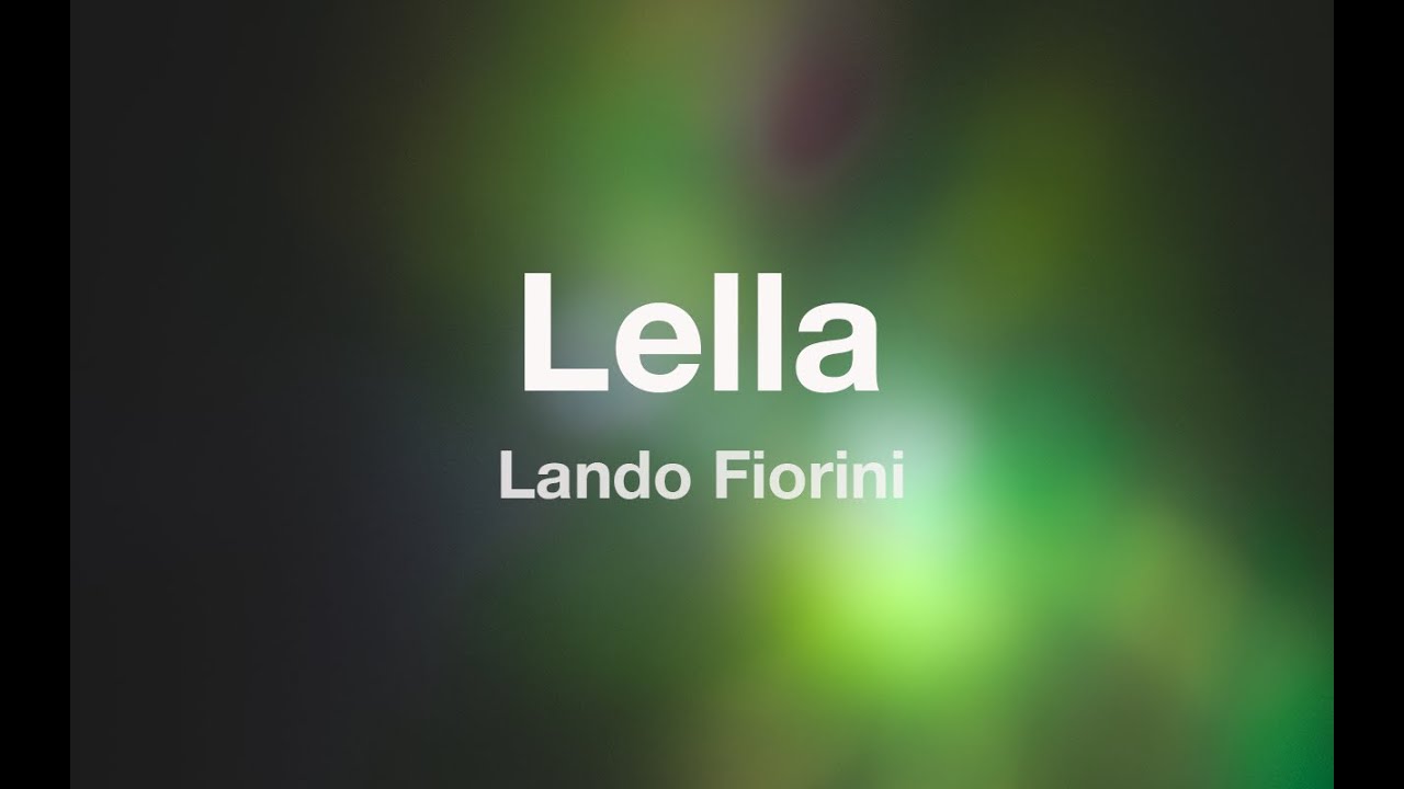 Lando Fiorini - LELLA - Karaoke (Fair Use) - YouTube