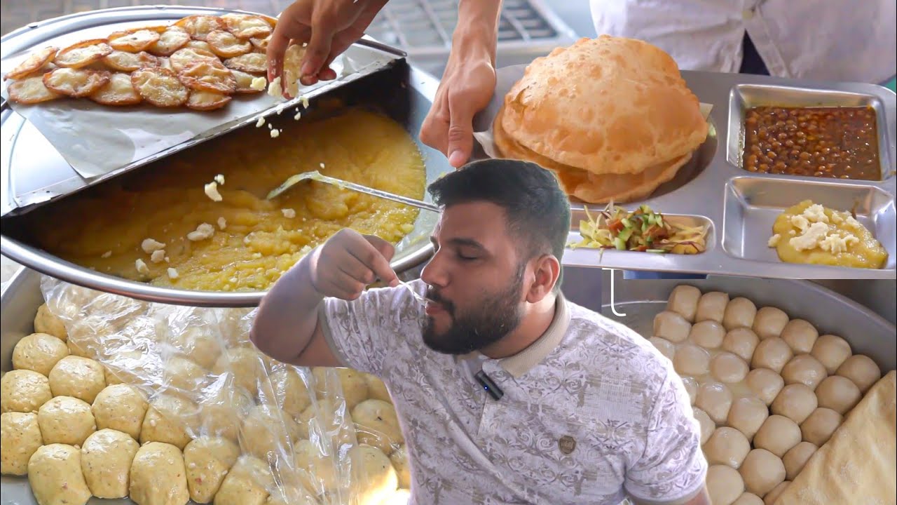 Gujranwala Ka Nashta || Best Pathoray And Halwa Puri In Punjab || - YouTube